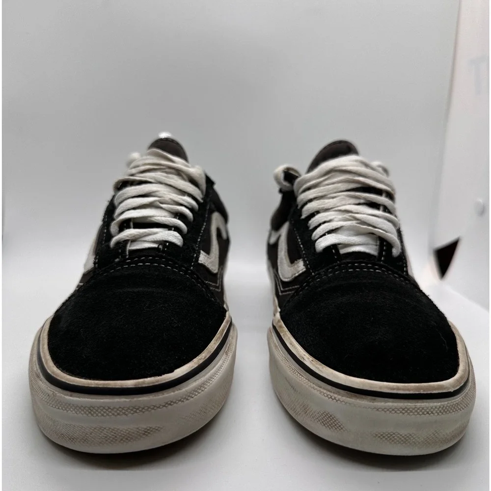 Vans | Shoes | Vans Old Skool Skate Shoes Sneakers Black White Suede ...